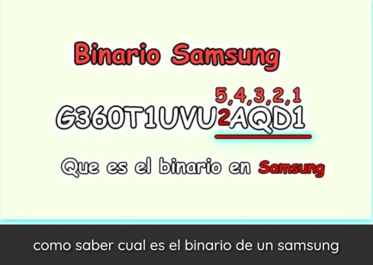 ¿Cómo Identificar el binario Samsung? 【Fácil 2025】 ¿Cómo Identificar el binario Samsung? 【Fácil 2025】